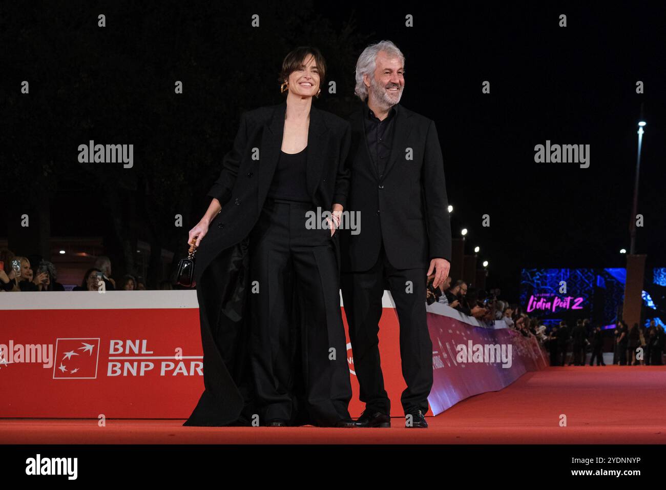 Kasia Smutniak (L) and Domenico Procacci (R) attend the red carpet for ...