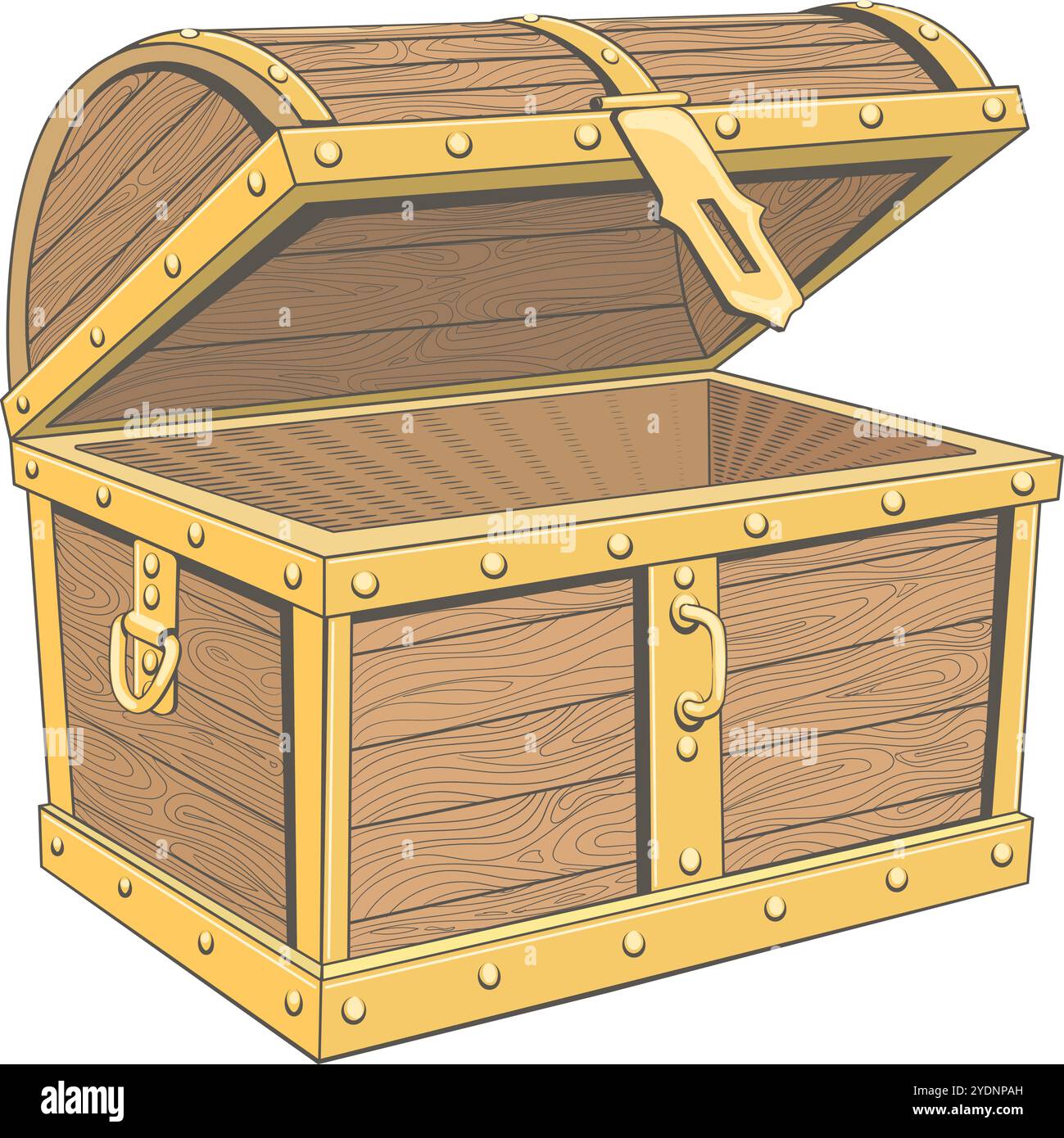 Wooden empty chest open Stock Vector Images - Alamy