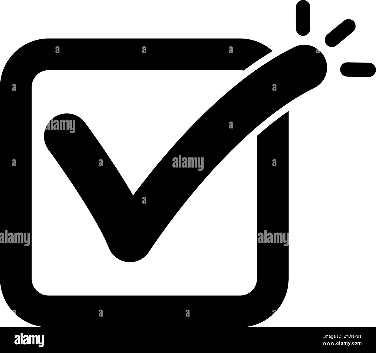 Emphased check box icon in black. Editable vector Stock Vector Image ...