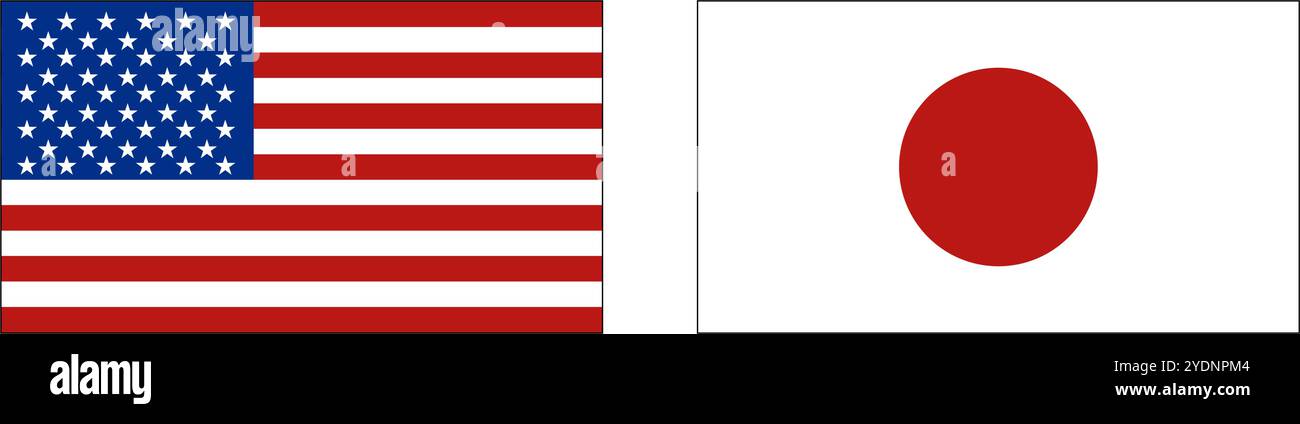 Japan us flag Stock Vector Images - Alamy