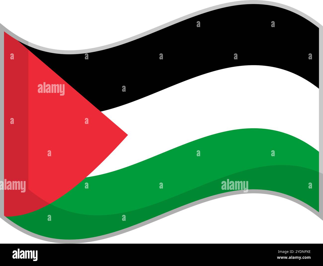 Waving Palestinian flag icon. Editable vector Stock Vector Image & Art ...