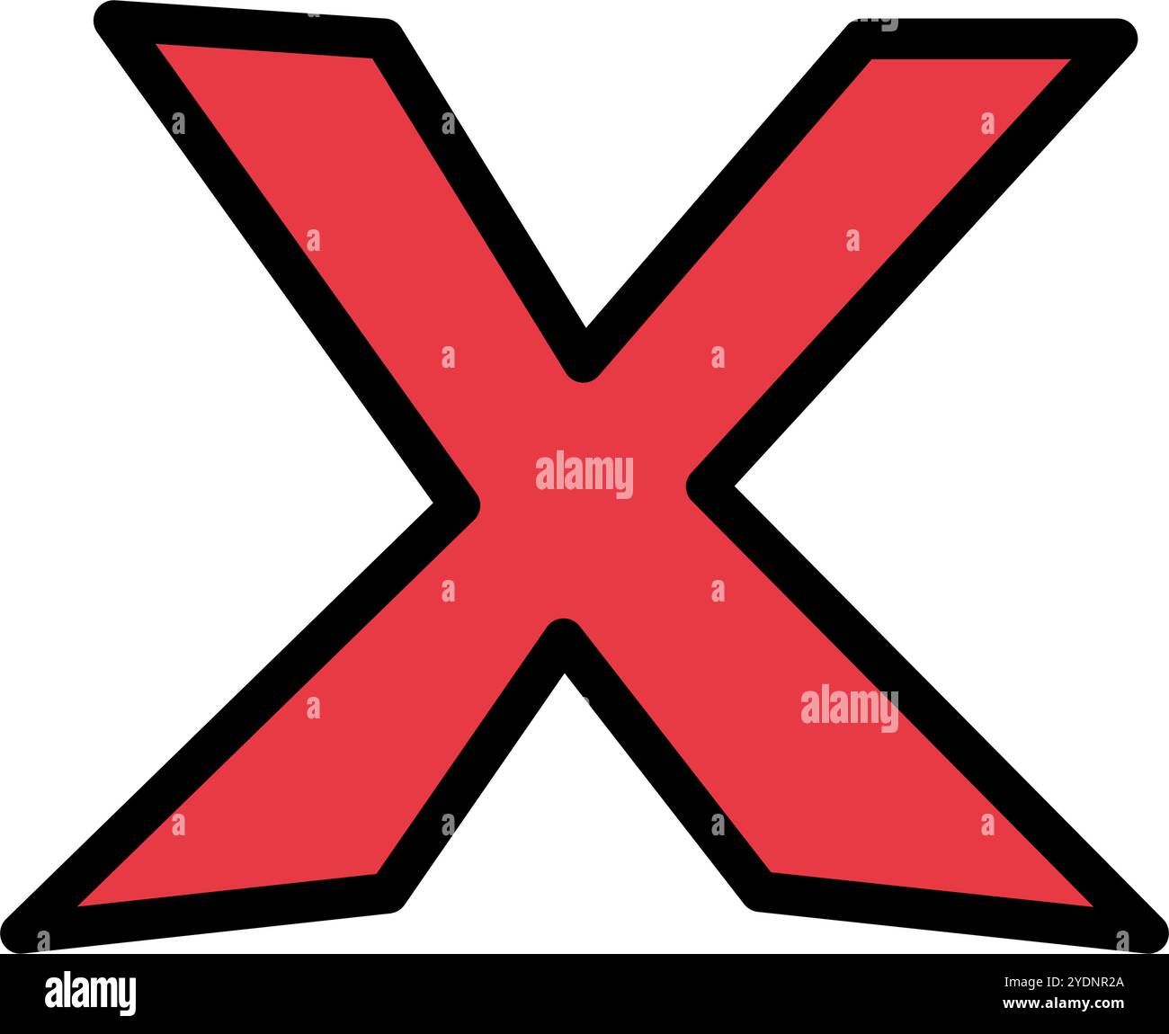 Modern cross mark icon. Prohibition, regulation or restriction ...