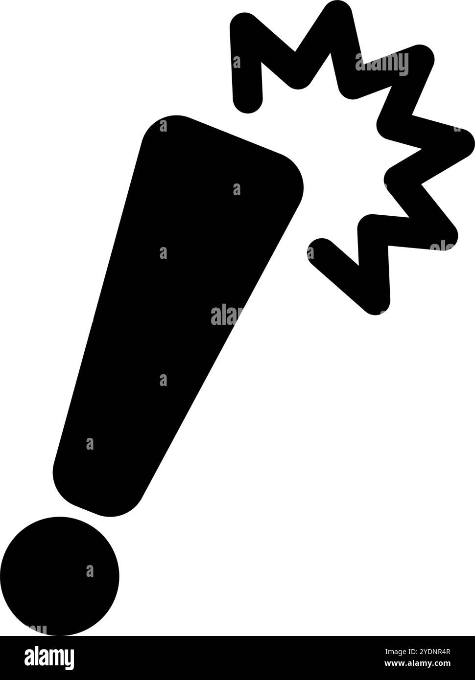 Emphasized pop reaction icon. Surprise or warning sign. Editable vector ...