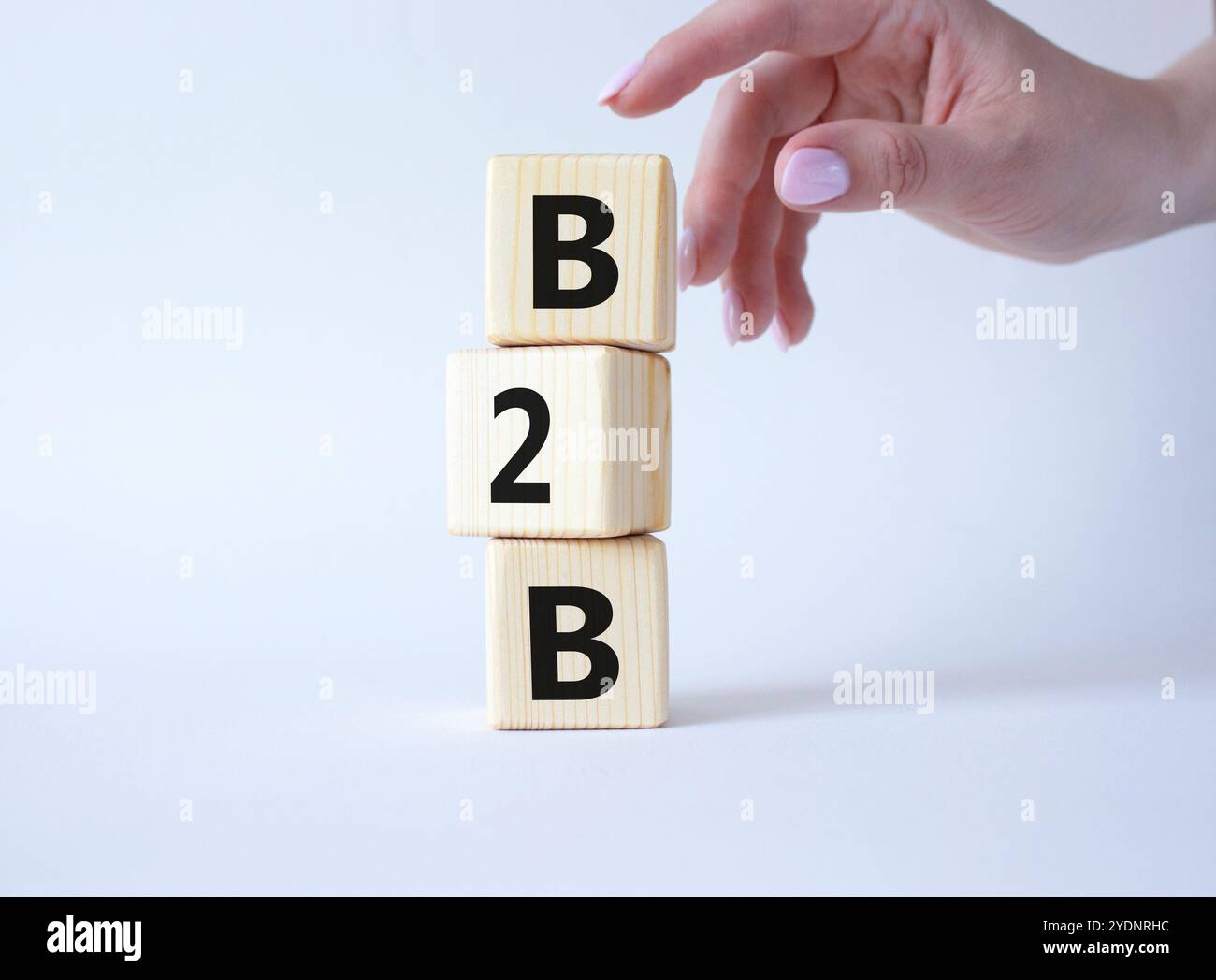 B2B, business to business marketing symbol. Concept word B2B on wooden ...