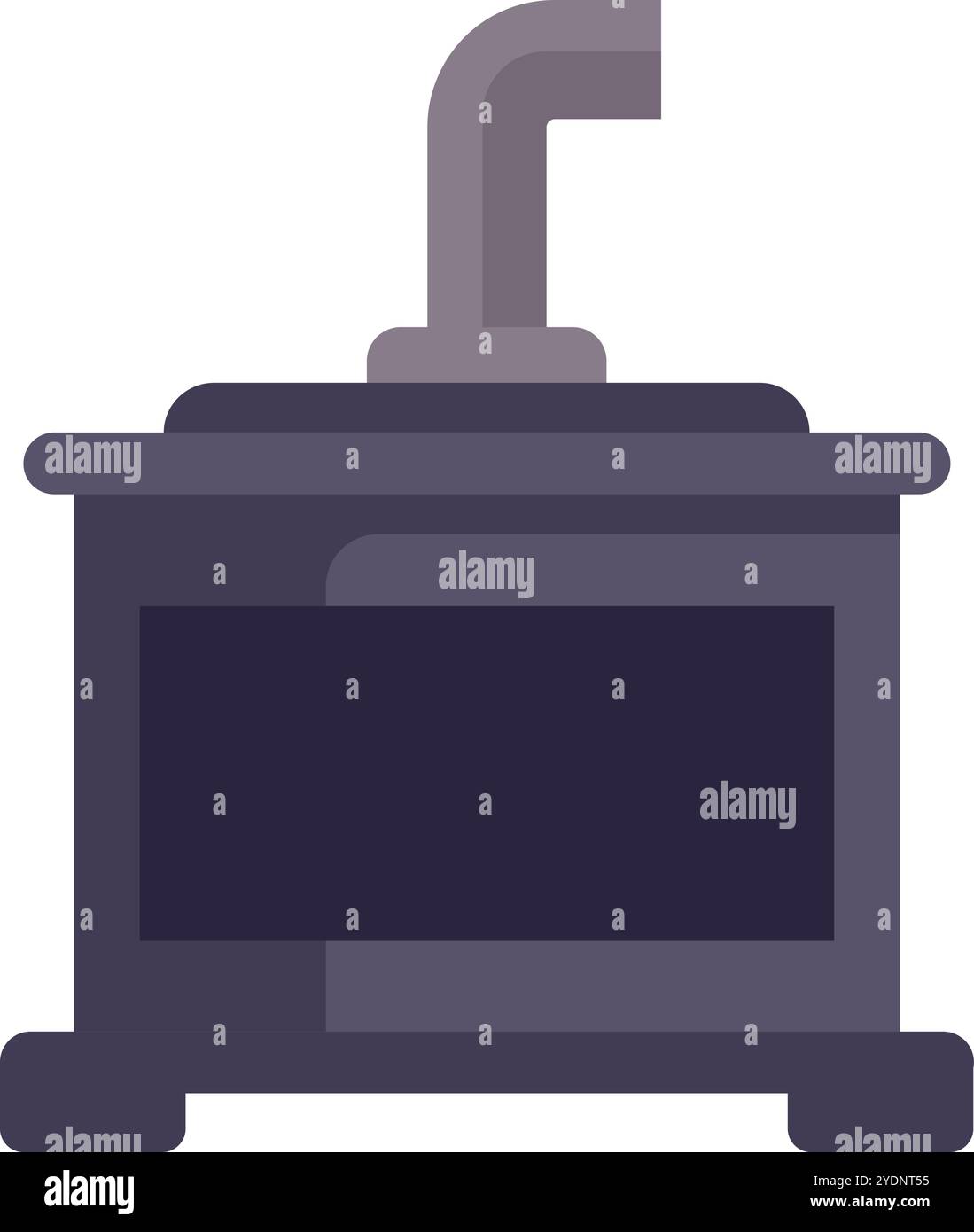 This simple illustration features a classic potbelly stove ...