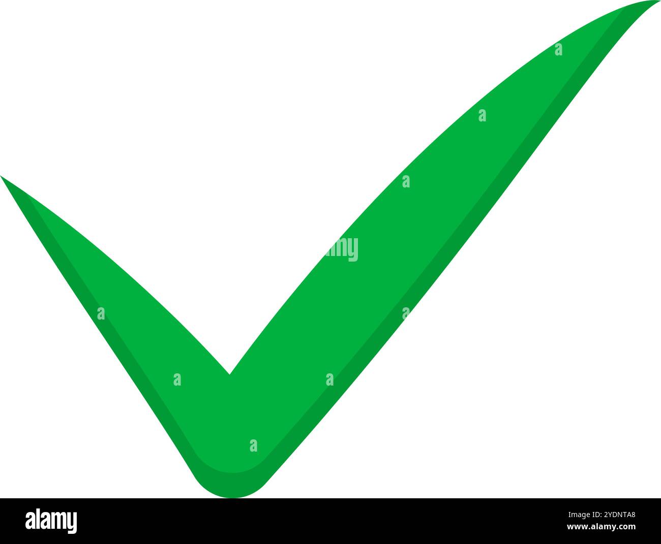 Check mark icon. Done sign. Permission. Editable vector Stock Vector ...