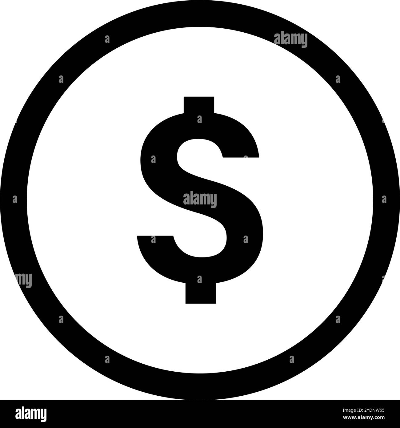 Us dollar currency symbol illustration Black and White Stock Photos ...