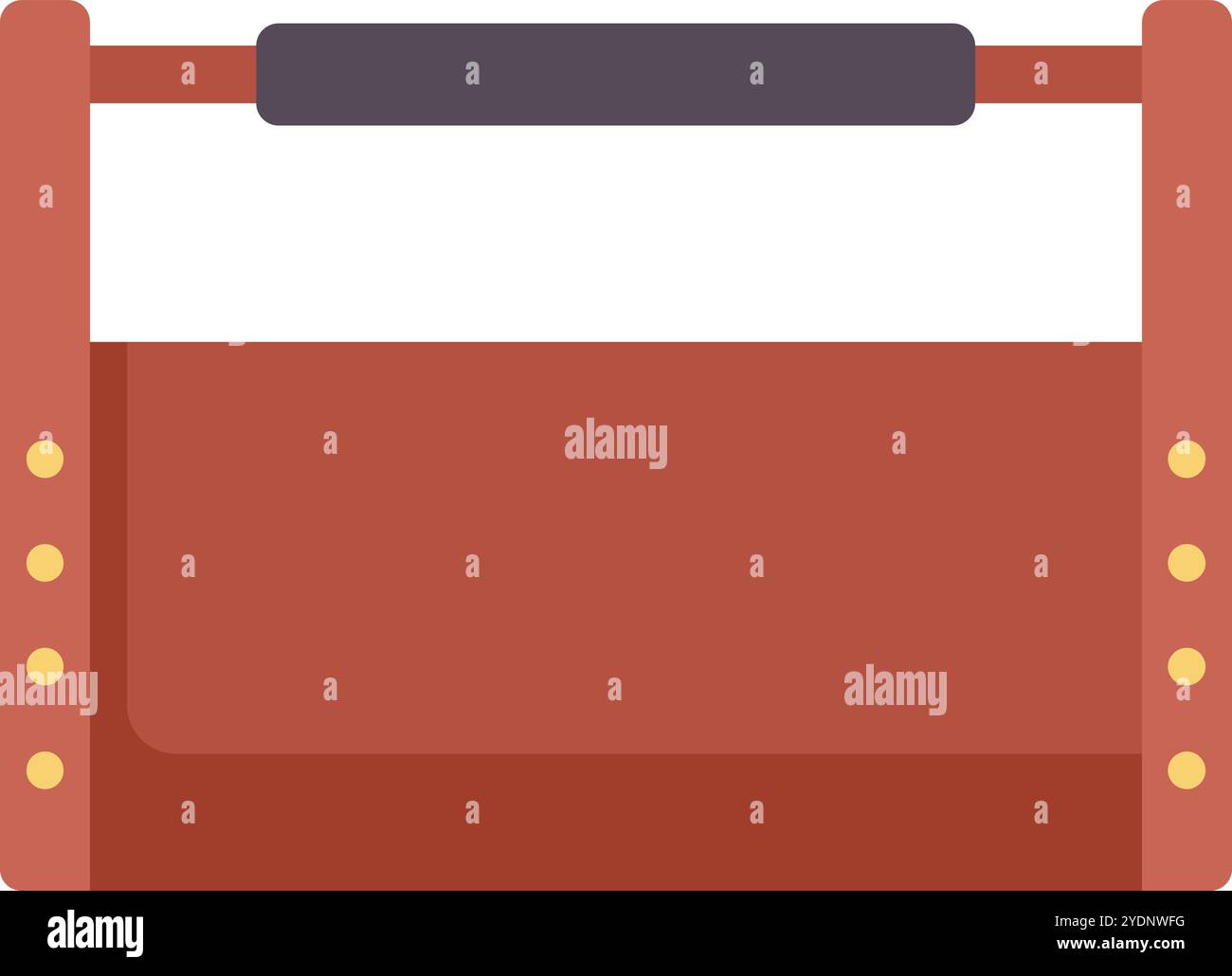 Empty toolbox, wooden box with metal handle for storing and carrying ...