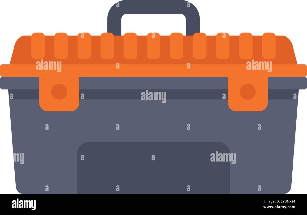 Sturdy plastic tool box with a handle, ideal for storing and ...