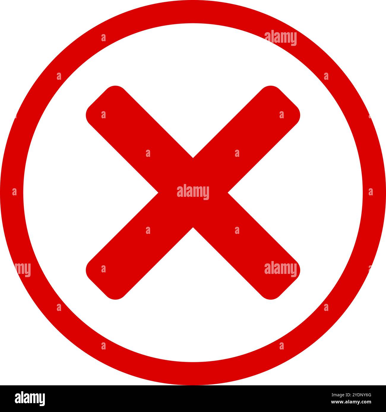 Cross mark button icon. Close button. Ban. Editable vector Stock Vector ...