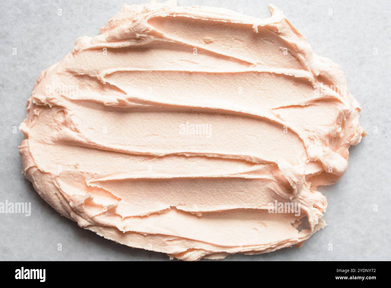 Top view of orange buttercream for decorating cake, silky smooth peach ...