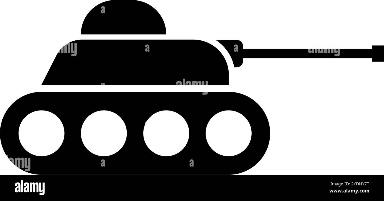 Tank silhouette icon. Ground war. Editable vector Stock Vector Image & Art - Alamy