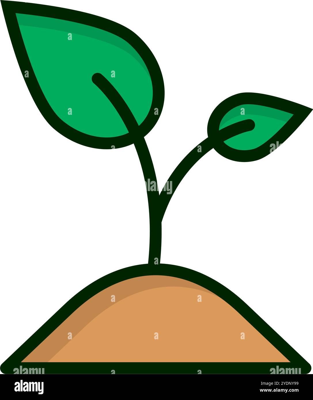 Fresh flower seedling sprout growing Stock Vector Images - Alamy