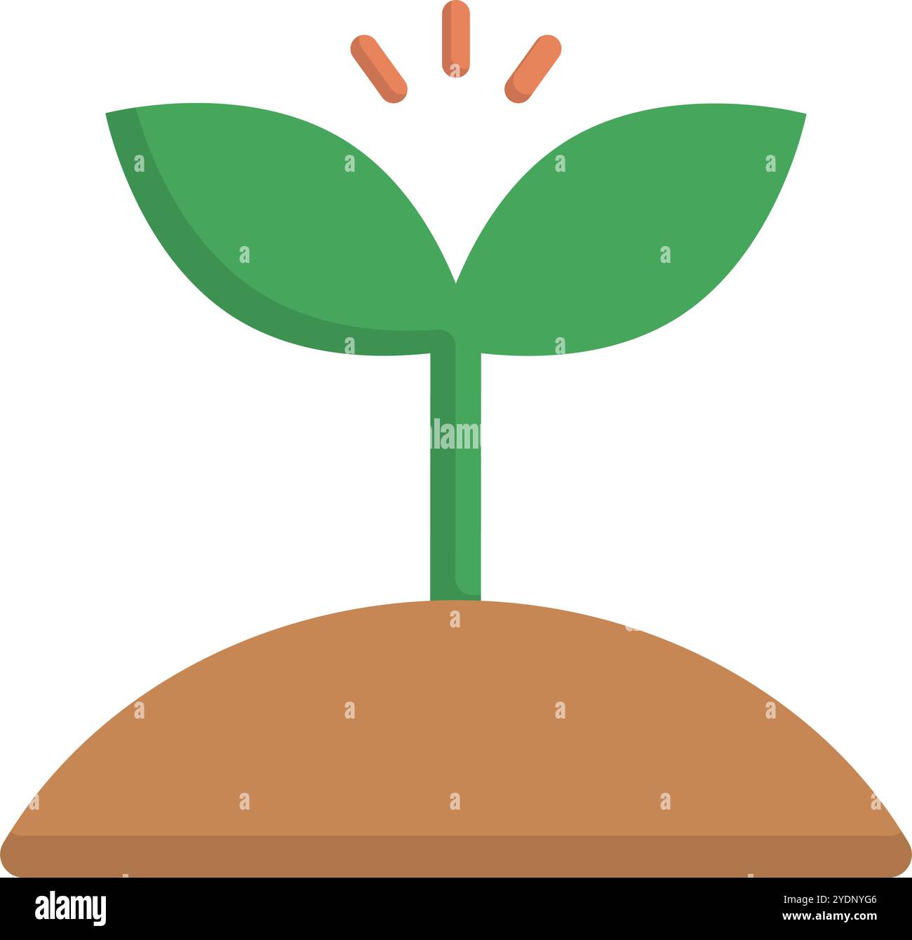 Sprout growing from the soil icon. Germination icon. Editable vector Stock Vector Image & Art ...