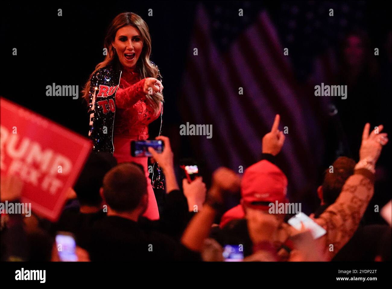 Alina Habba arrives before Republican presidential nominee former ...
