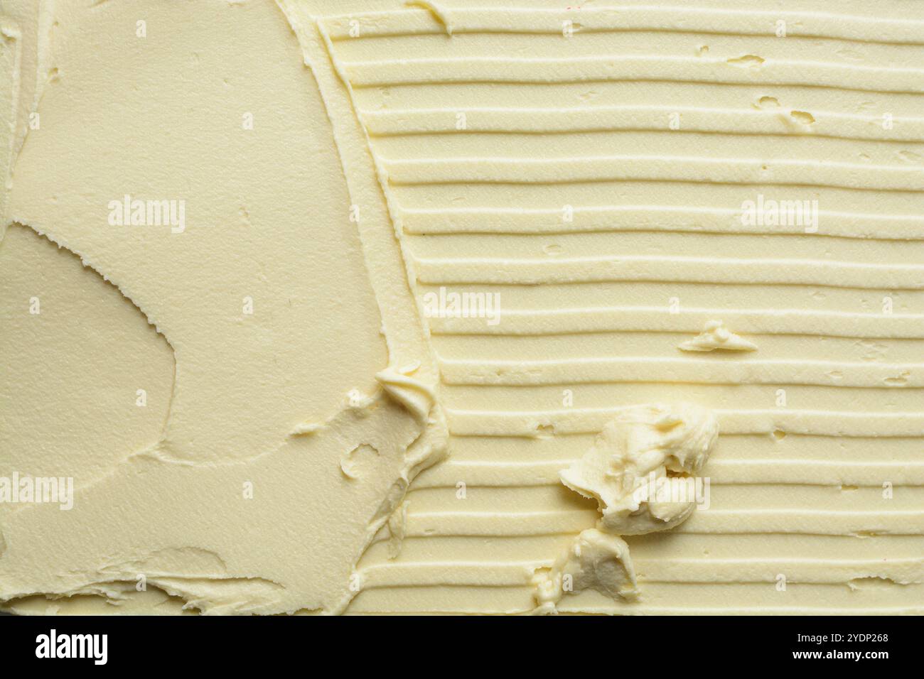 Top view of cream buttercream for decorating cake, silky smooth ...