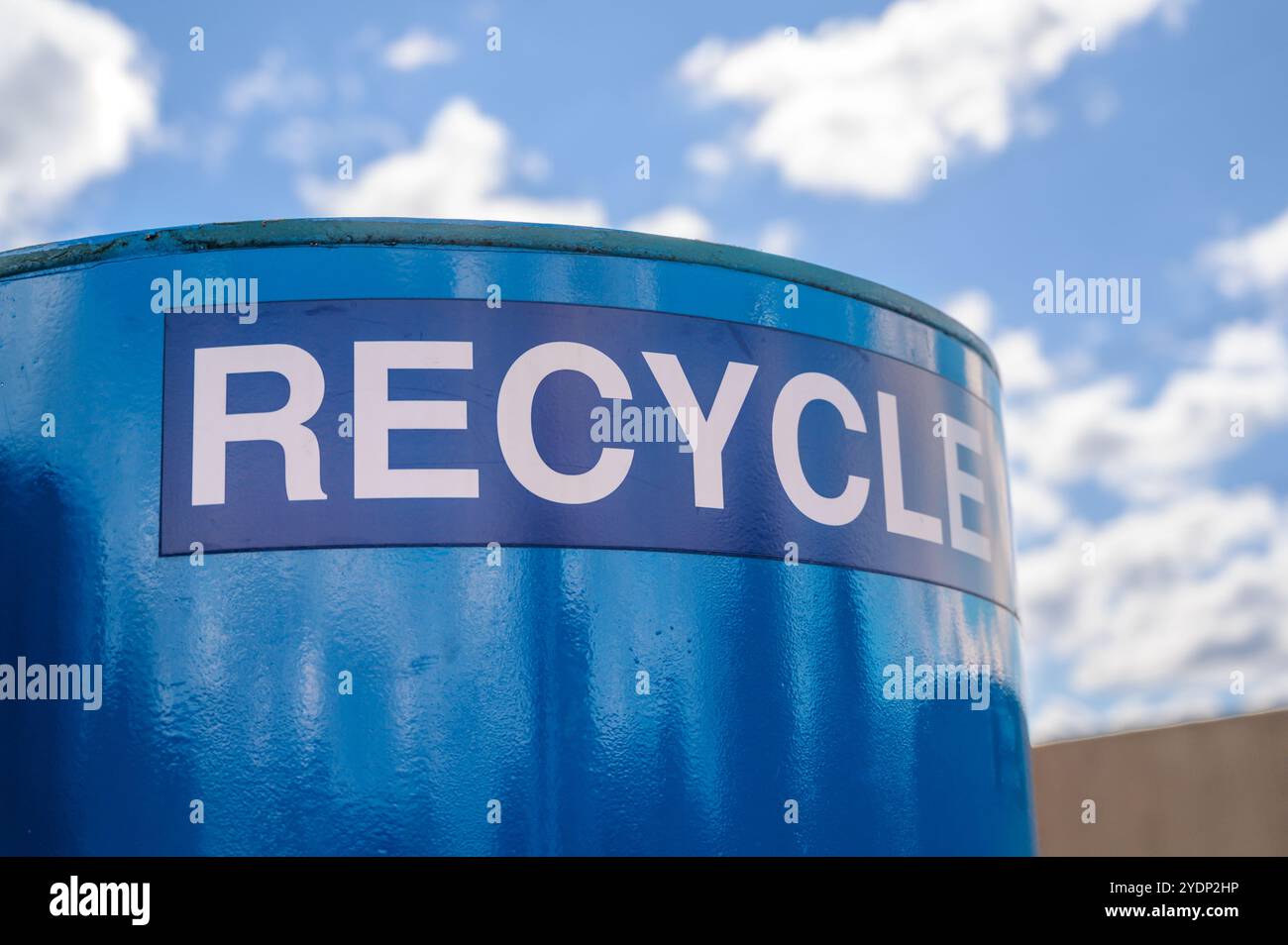 Large blue waste container bin hi-res stock photography and images - Alamy