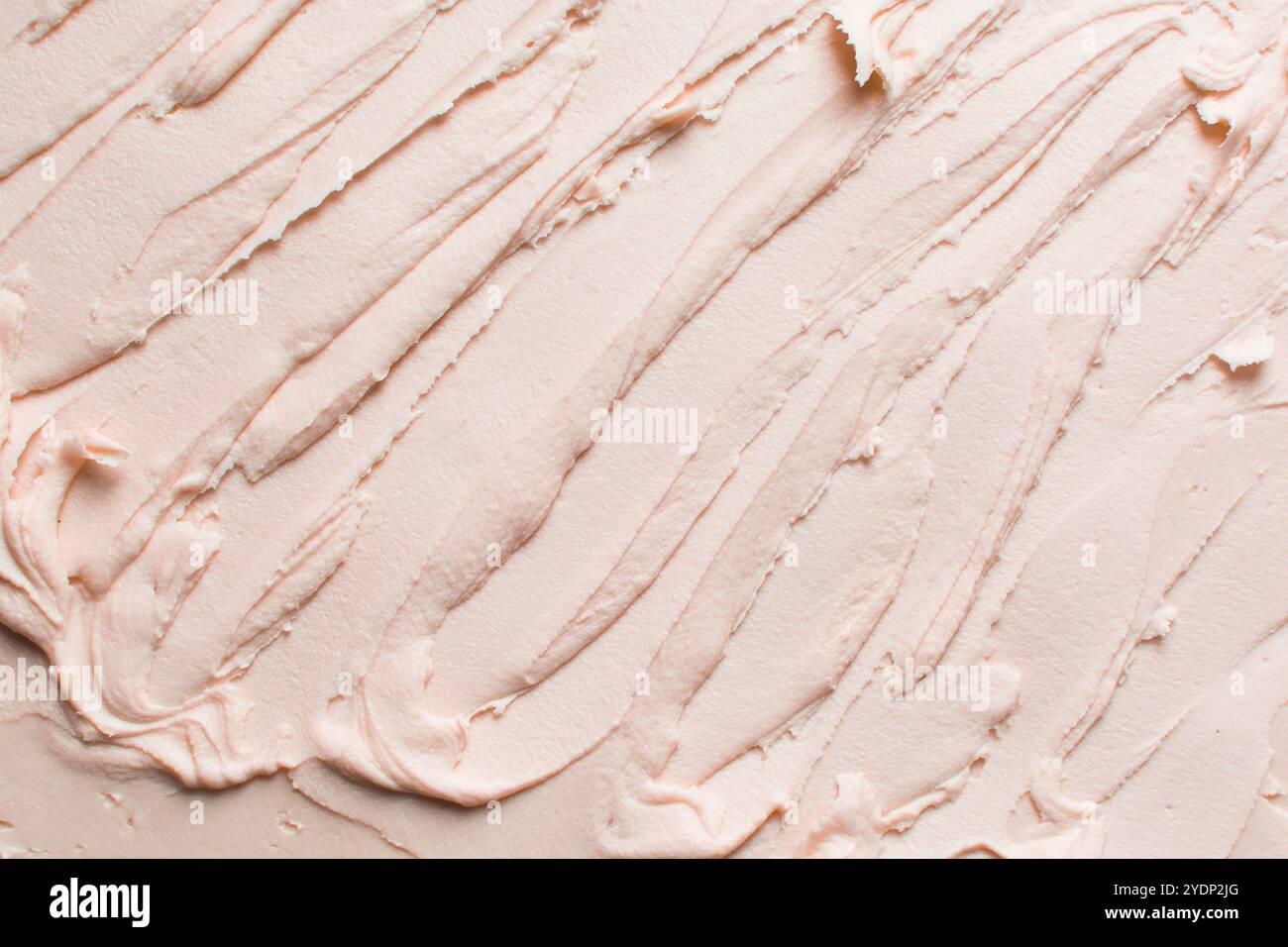 Top view of orange buttercream for decorating cake, silky smooth peach ...