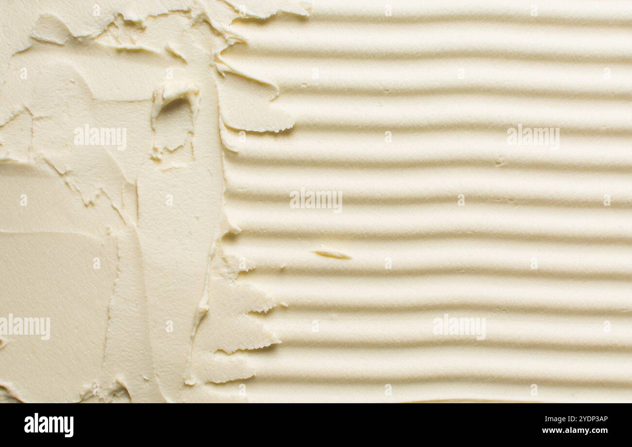 Top view of cream buttercream for decorating cake, silky smooth ...