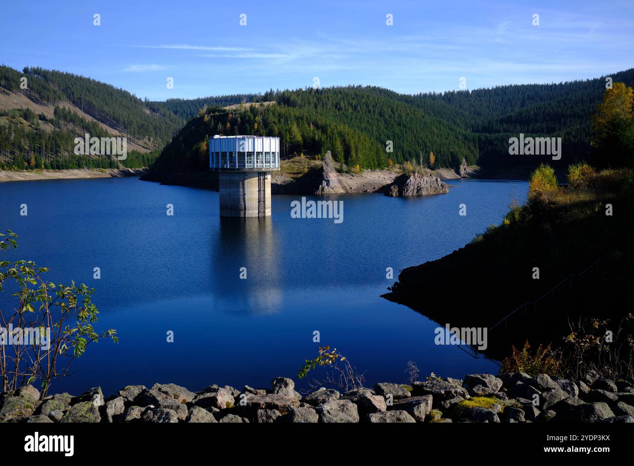 Herbst an der Talsperre Schmalwasser im Thüringer Wald, 26.10.2024 ...