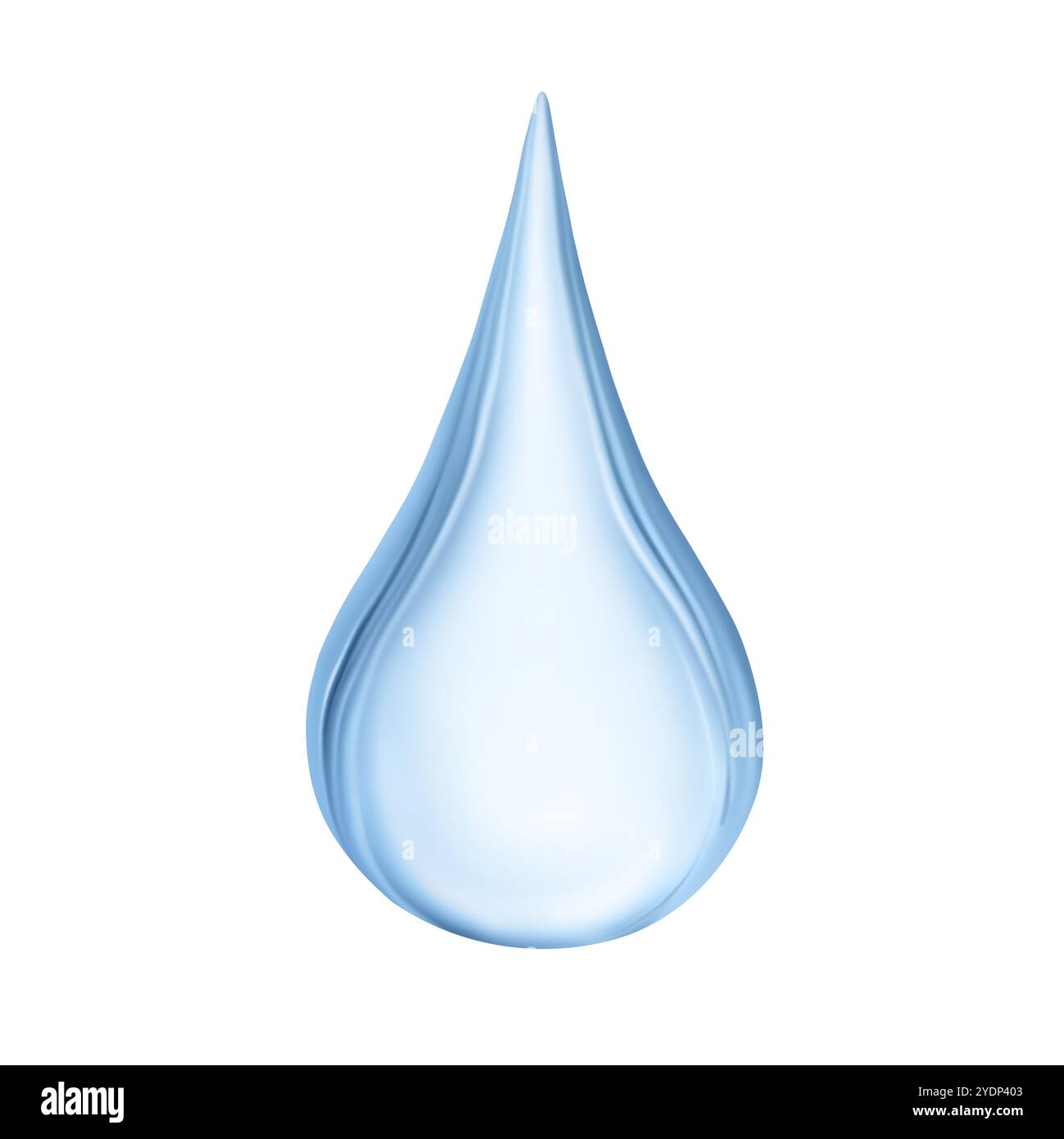 One drop of clear water isolated on white Stock Photo - Alamy