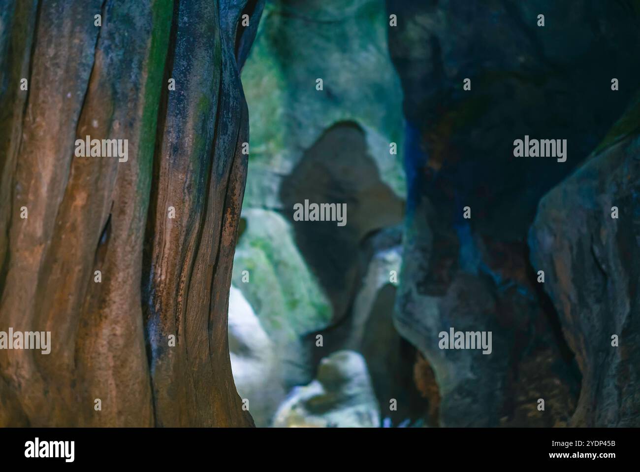 Geological structures and formations of limestone in cave of skulls ...