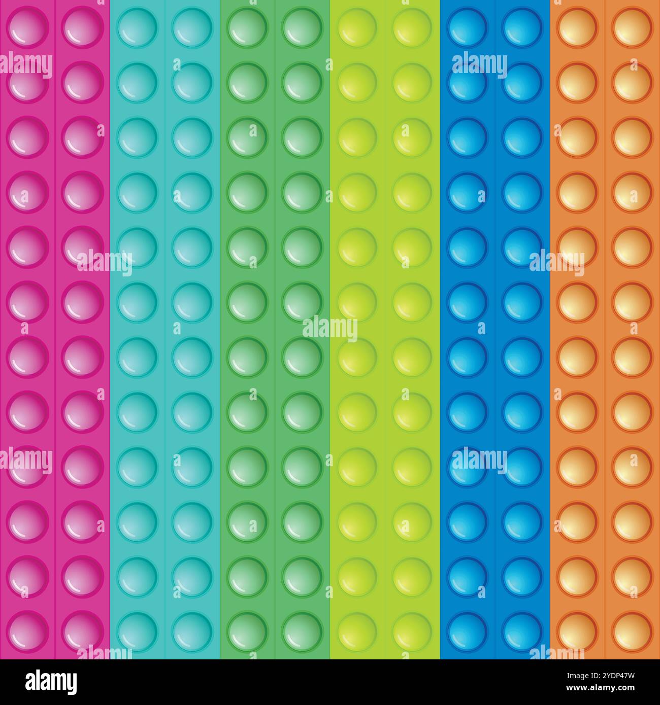 Seamless pattern with trendy game pop it, simple dimple. Rainbow fidget ...