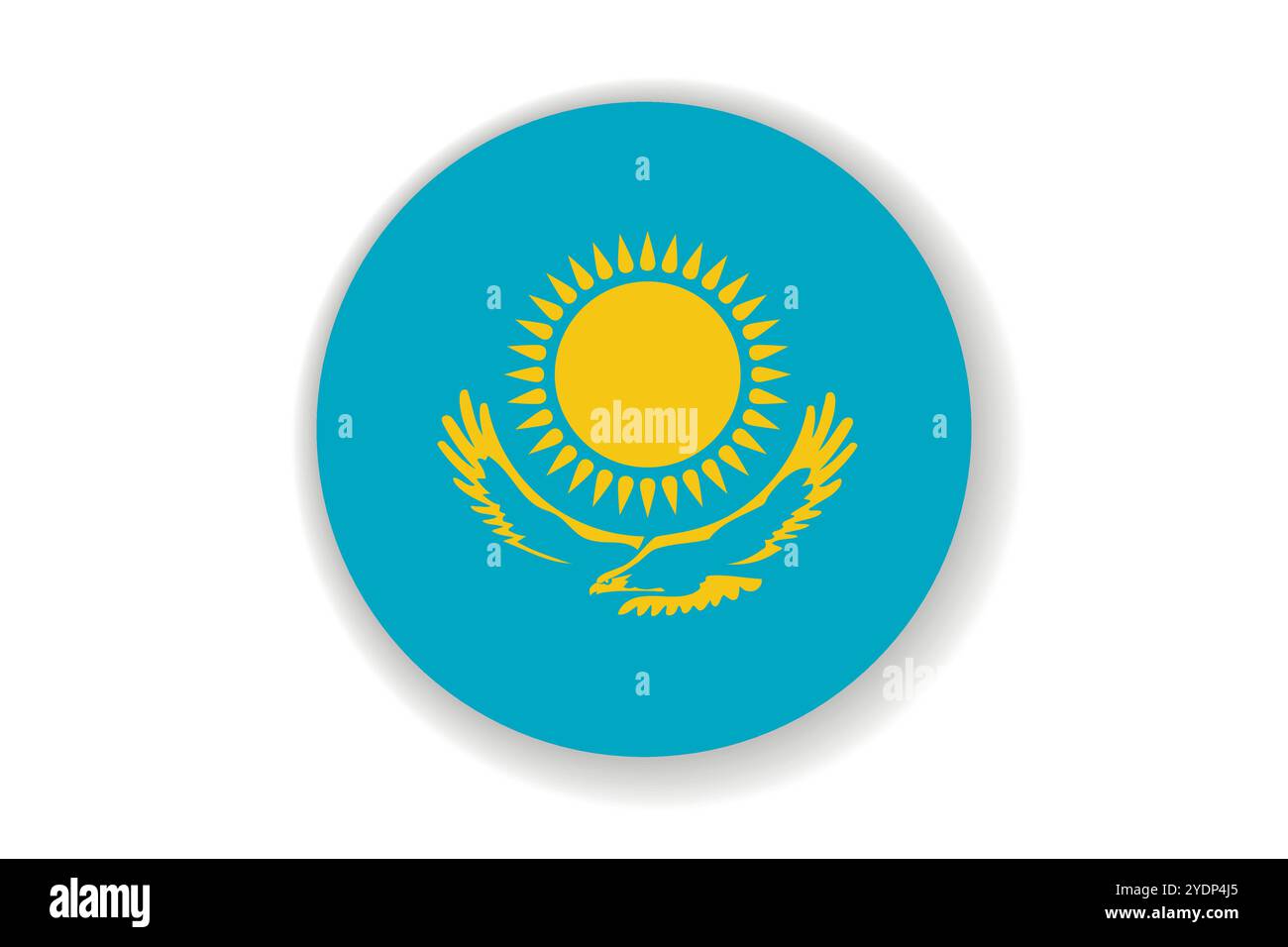 Flag of Kazakhstan. Kazakh national symbol in official colors. Template ...