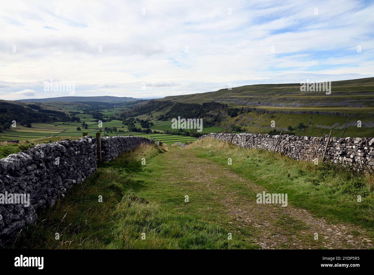 The Yorkshire Dales and the track and path from Kettlewell to ...