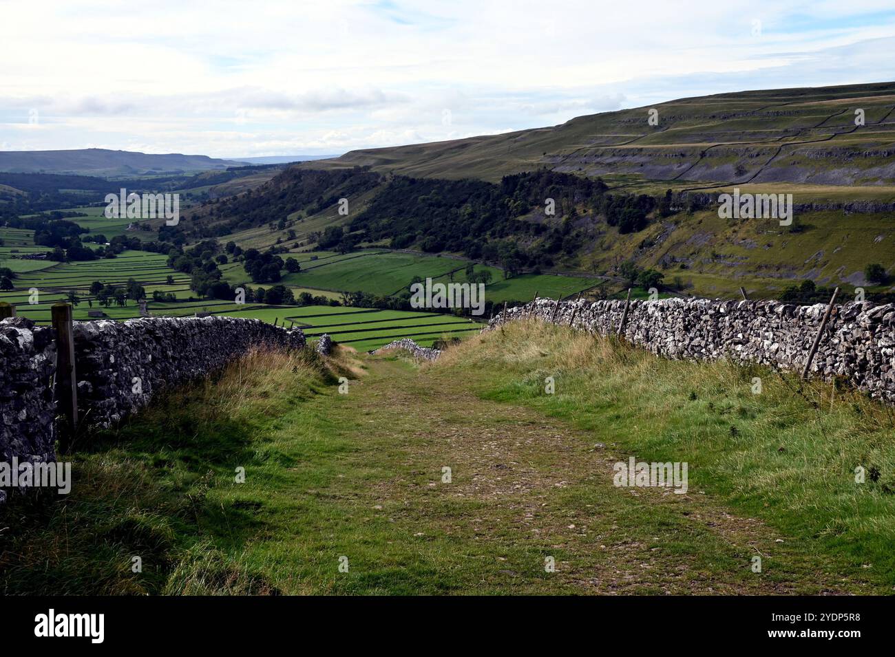 The Yorkshire Dales and the track and path from Kettlewell to ...