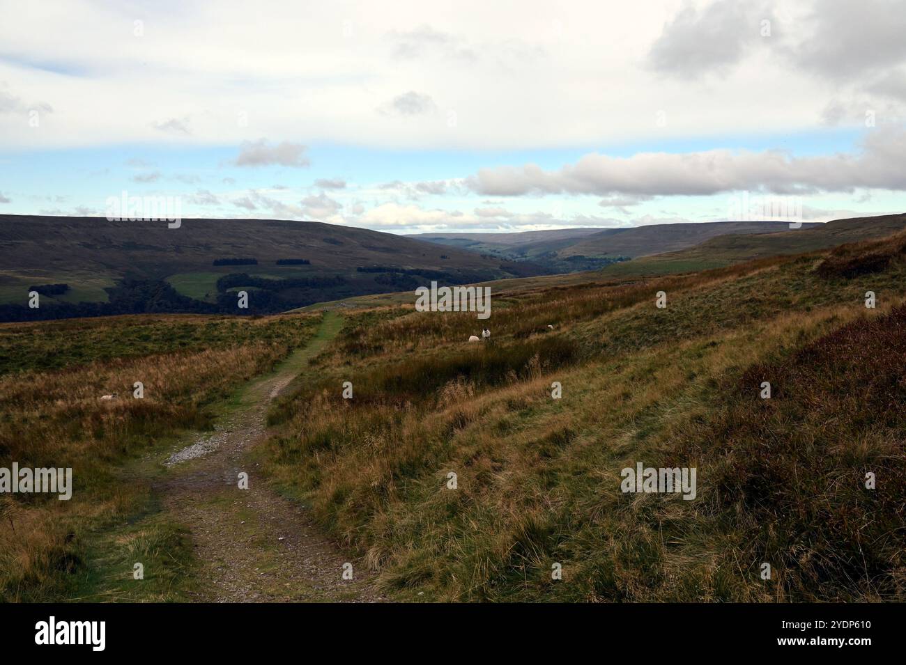 The Yorkshire Dales and the track and path from Kettlewell to ...