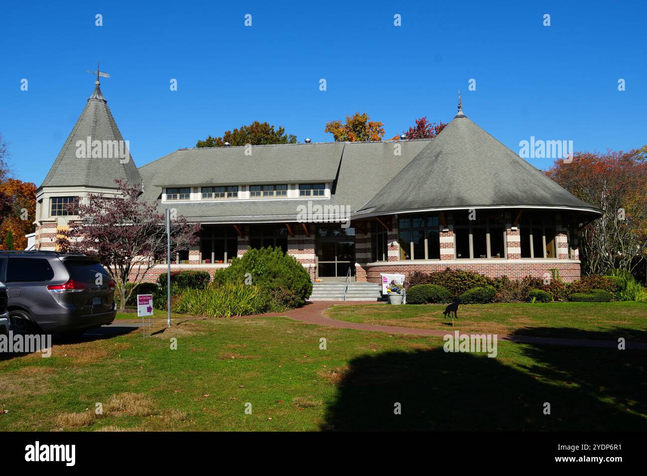 Library in Cos Cob a village near Greenwich, Connecticut, USA Stock ...