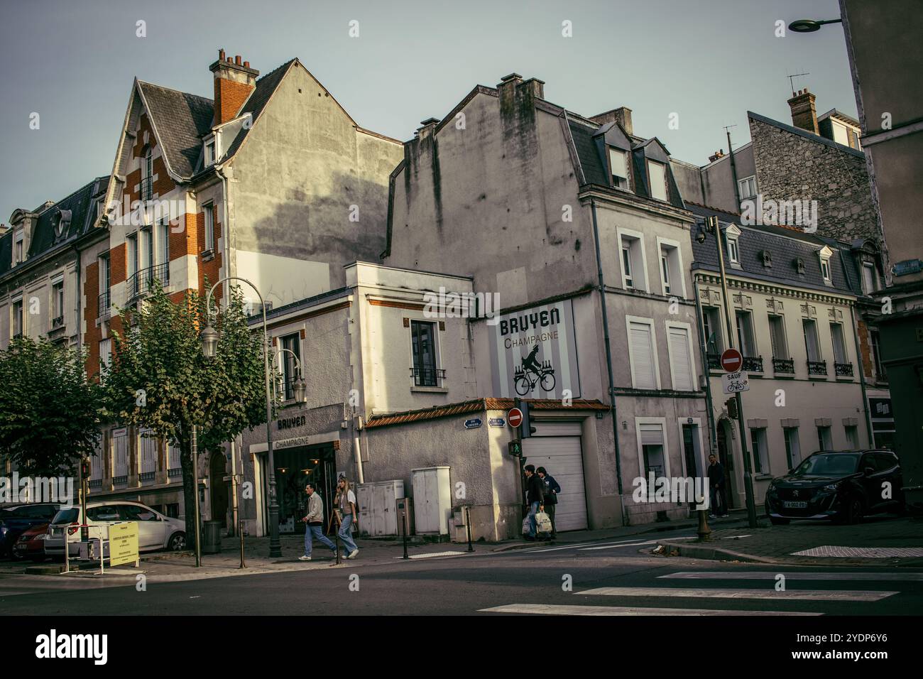 Reims, France, October 26, 2024 Cityscape and street of Reims, a city ...