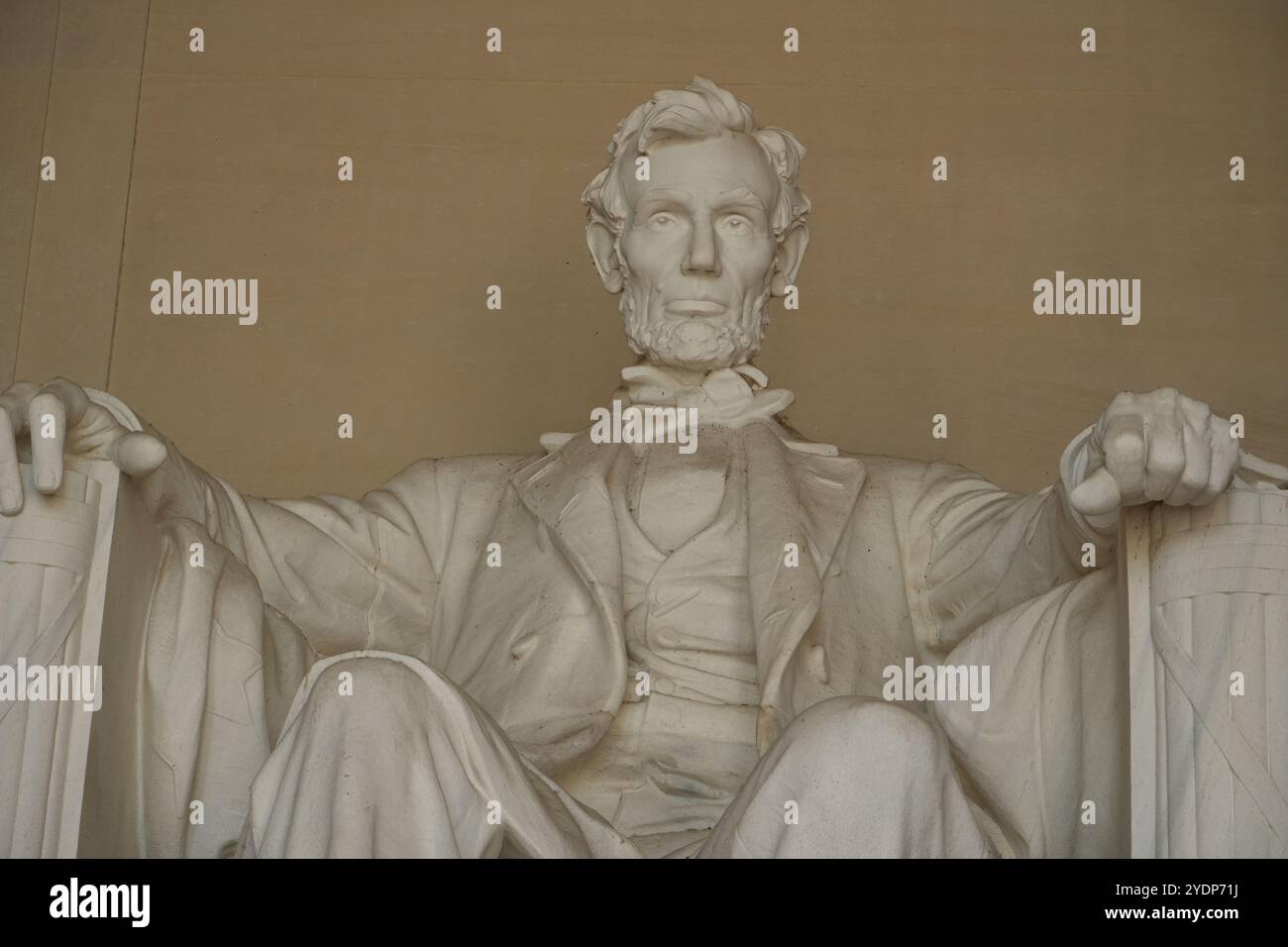 Statue of Abraham Lincoln, sculpted by Daniel Chester, National Mall ...