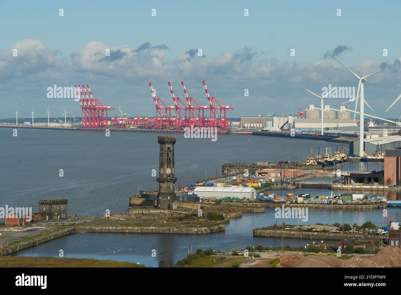 Liverpool container terminal freeport, located just north of Everton's ...