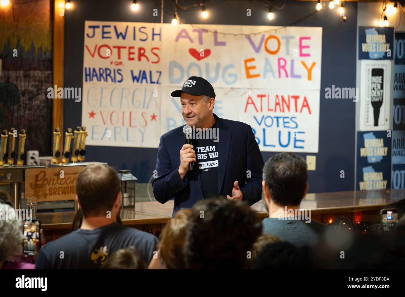 Atlanta, Georgia, USA. 27th Oct, 2024. Doug Emhoff, husband of Vice ...