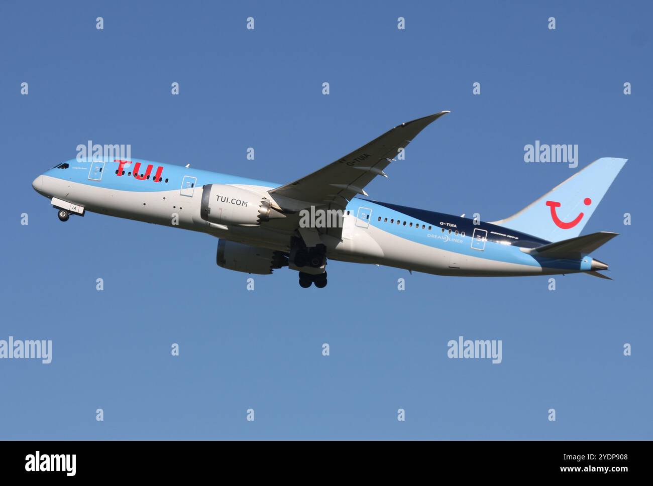 A Boeing 787-8 Dreamliner of TUI departs Gatwick Stock Photo - Alamy