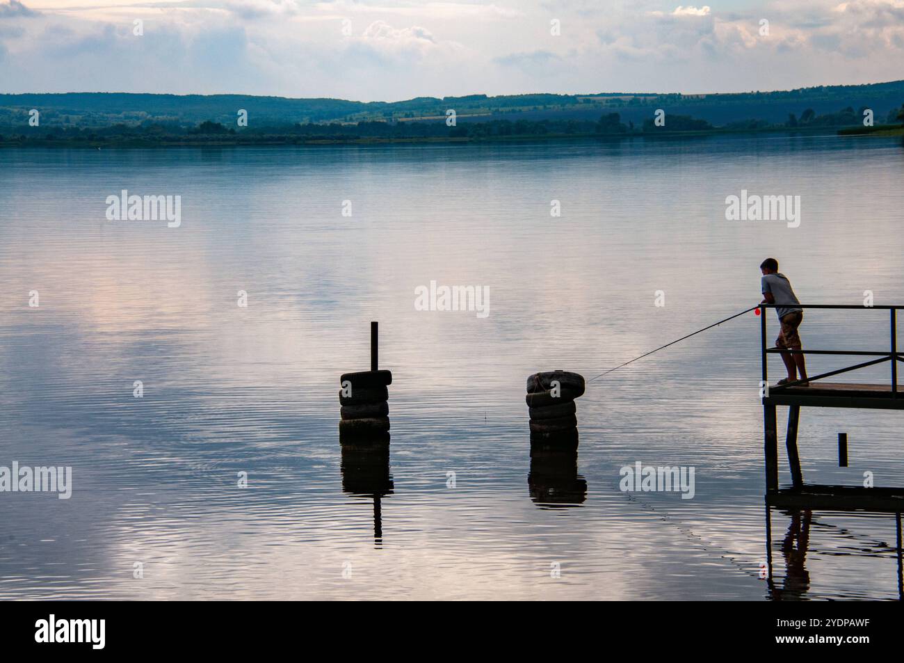 A pleasant pastime in the summer Recreation on the Usa river in the ...