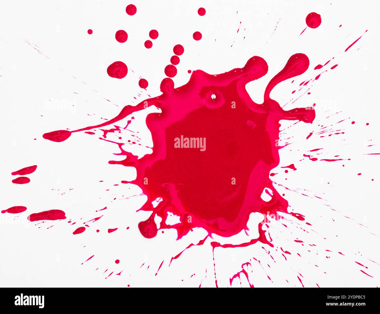 Red blot isolated on white Stock Photo - Alamy