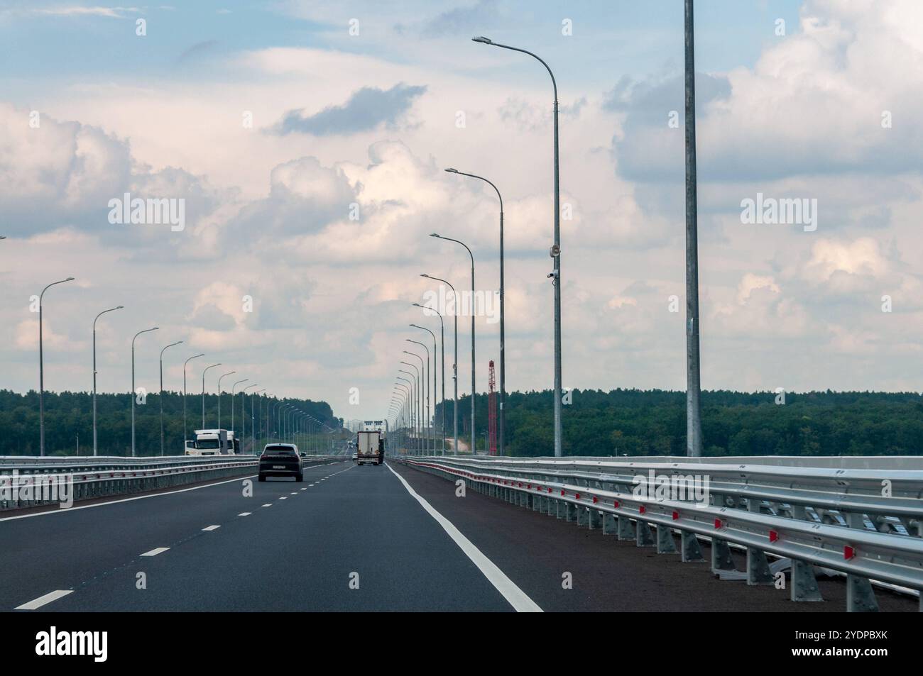 Automobile bridge crossing over the Volga The automobile bridge ...