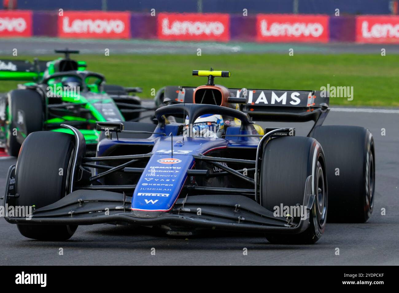 Williams driver Franco Colapinto of Argentina steers his car during the ...