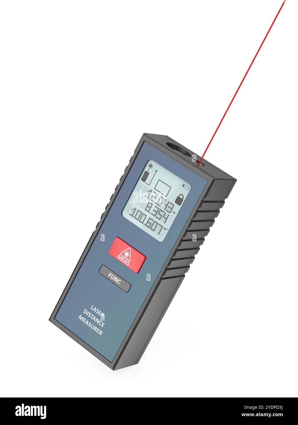 Laser distance measurer on a white background Stock Photo - Alamy