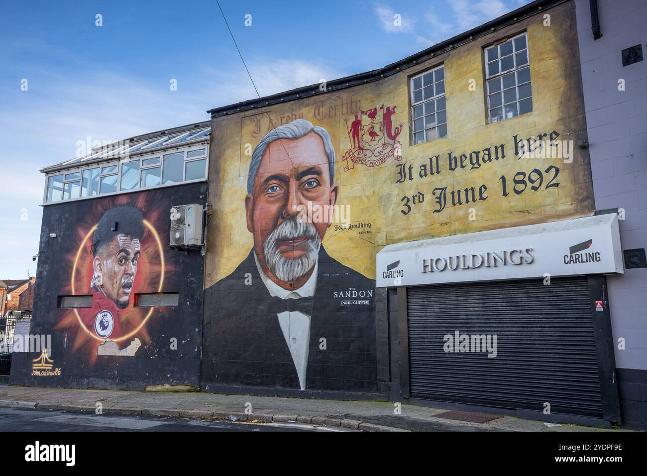 Murals of Luiz Diaz and John Houlding (the founder of Liverpool FC ...