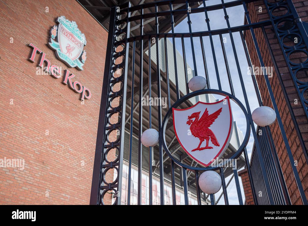 Close up of the Liver bird on the Paisley Gateway seen under the giant ...