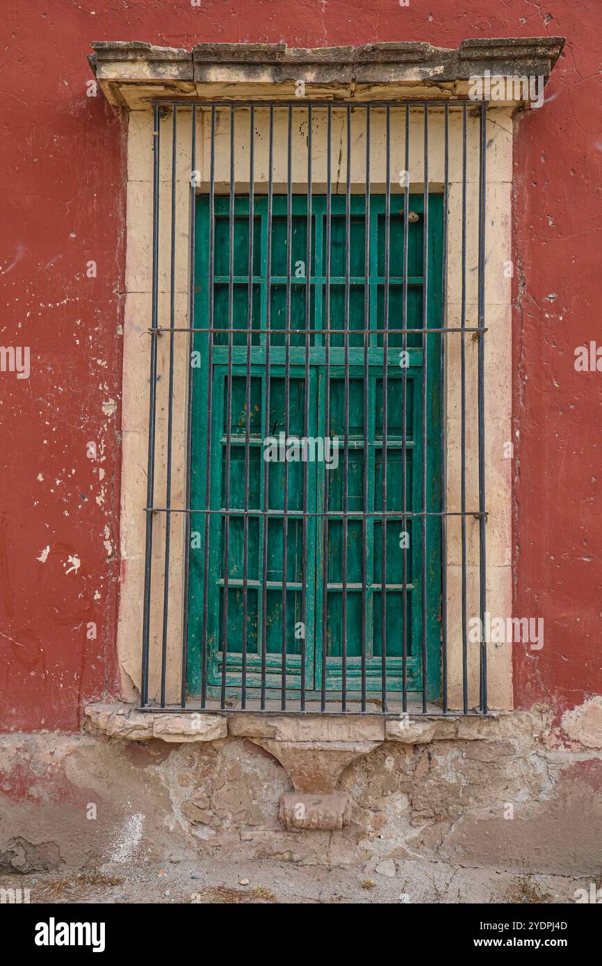 green window and latticework in the old hacienda of Peñasco in SANTA ...