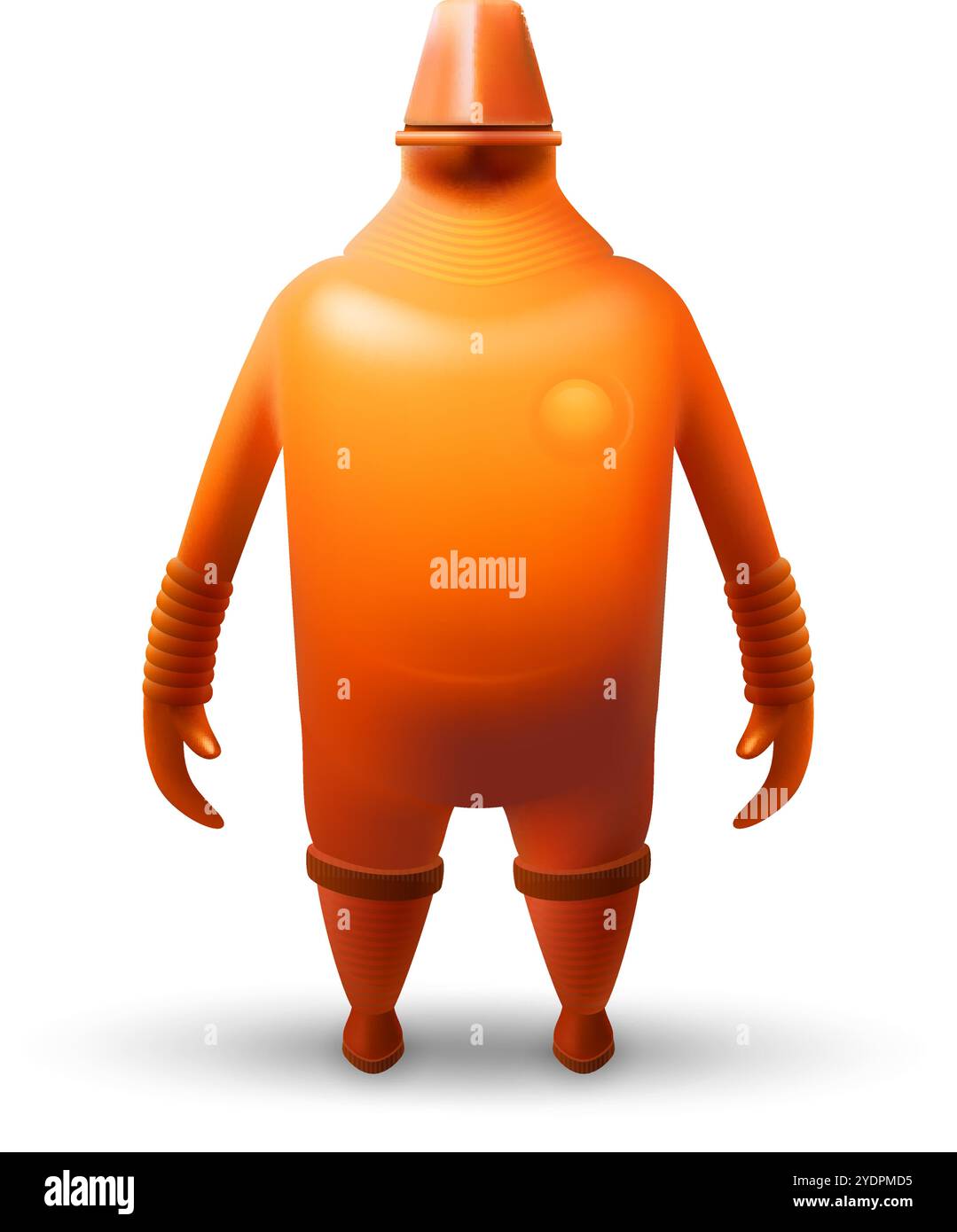 Senior Super Hero Robot Defender of the Universe. Tough Orange Fat Bot ...