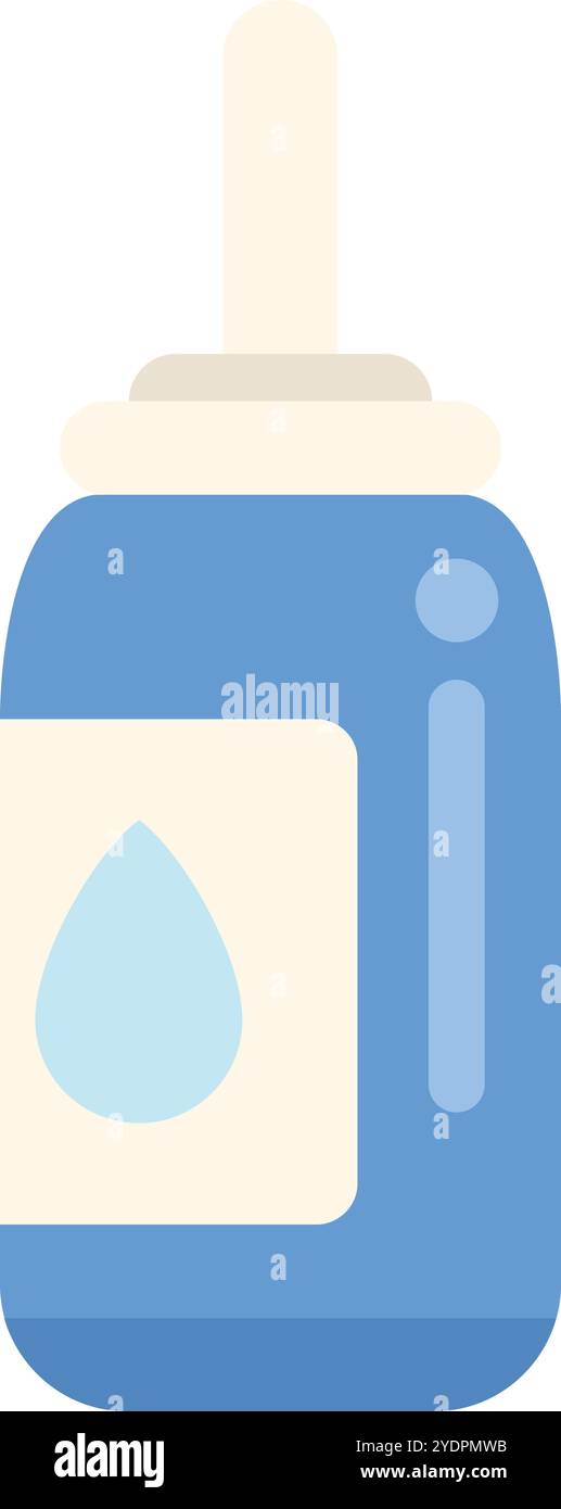 Nasal spray dropper bottle delivering a saline solution for nasal ...