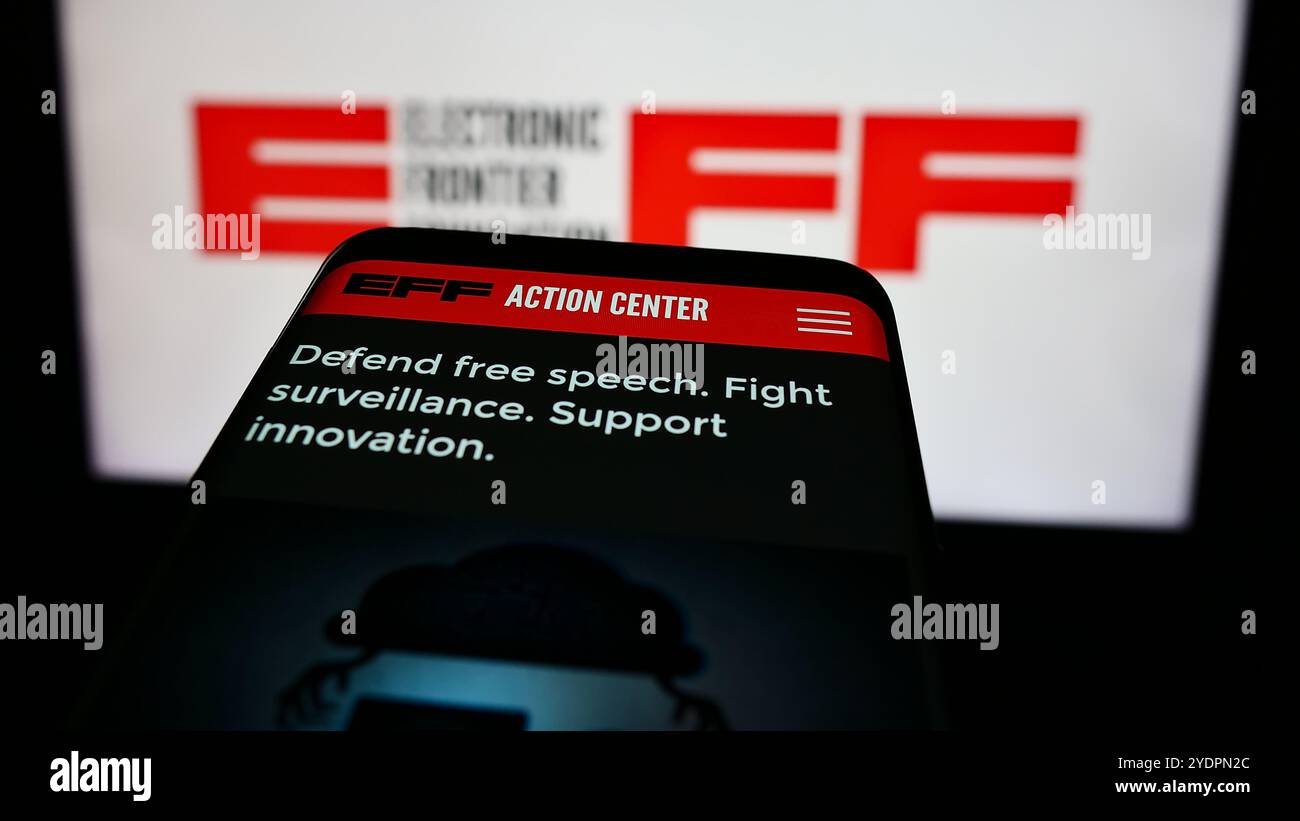 In this photo illustration, a mobile phone with the website of ...