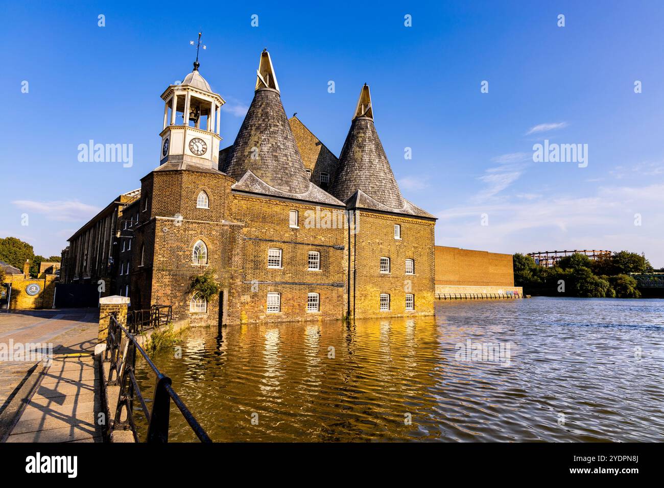 Exterior of historic 19th century Clock Mill in Three Mills Island, Bow ...