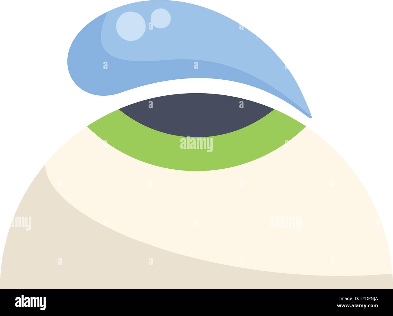 This illustration features a human eye looking upwards, symbolizing ...